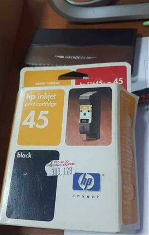 Картиридж HP inkjet 45 (hp 51645a) черный оригинал