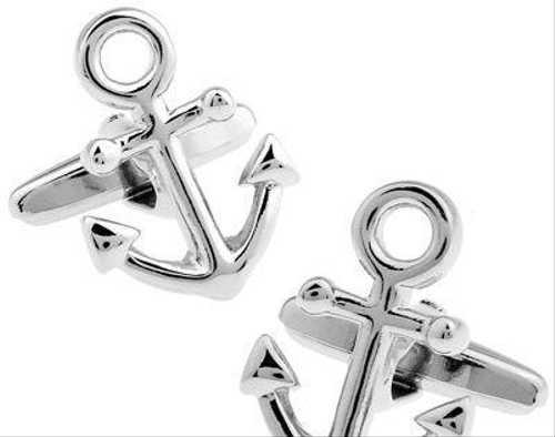 Запонки с якорем