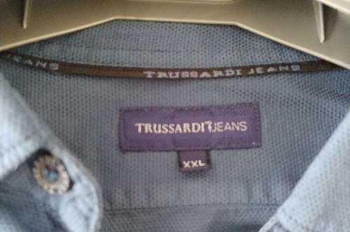 Мужская рубашка trussardi jeans Производство italy