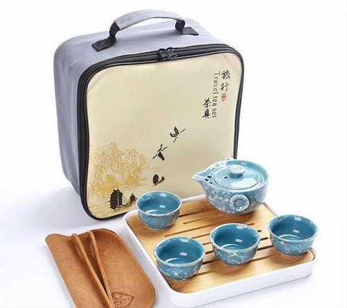 Портативный китайский керамический чайный сервиз н