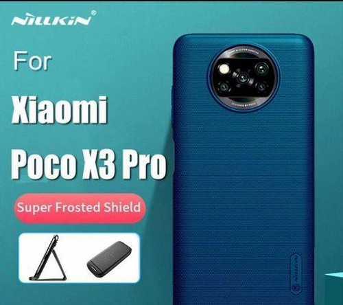 Чехол на poco X3 PRO nillkin чёрный, новый