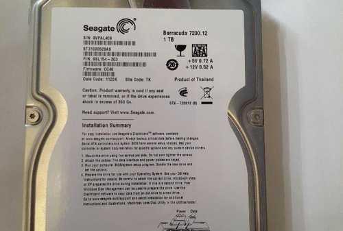 Жесткий диск 3.5 Seagata 1 TB