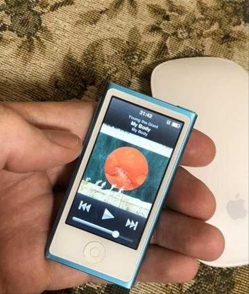 Плеер Apple iPod nano 7 + чехол, кабель и наушники