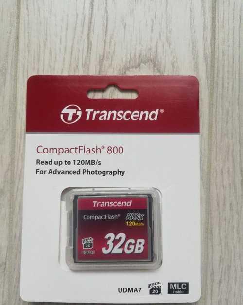 Карта памяти Transcend CompactFlash 800 32Gb