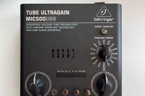 Behringer tube ultragain mic500usb