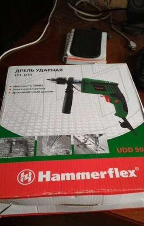 Дрель ударная Hammerflex 111-104 500w