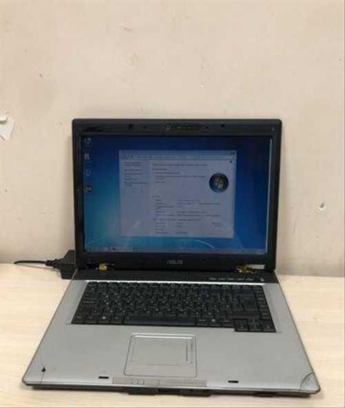 Ноутбук Asus рабочий / Intel Core 2 Duo 1,6ггц / 1