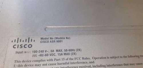 Маршрутизатор Cisco ASR-9001