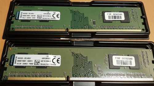 DDR3 Kingston valueram 4Гб 2+2