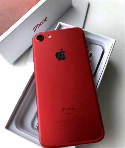 iPhone 7 red 32gb идеальное состояние