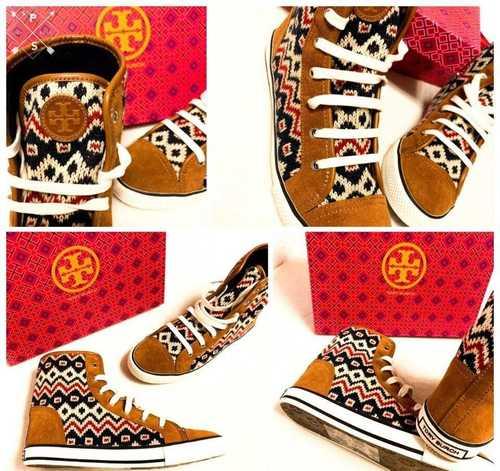 Кеды Tory burch 26,5 см, 40-41 высокие купить