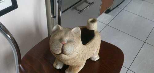 Горшок для цветов кот котик