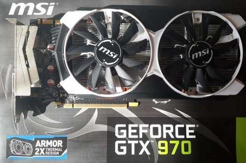 Видеокарта nVidia GeForce GTX970 MSI Armor 2X