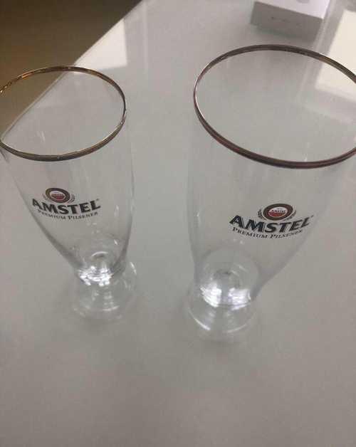 Бокалы для пива Amstel 0,5 и 0,33