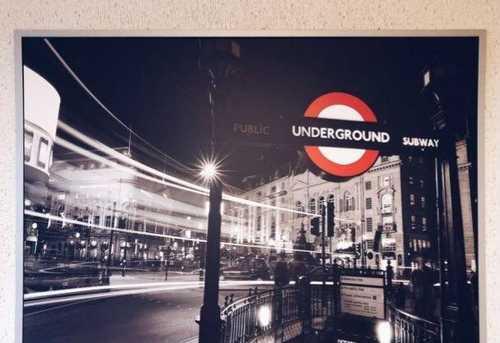 Картина икеа Ночной Лондон, станция Пикадилли