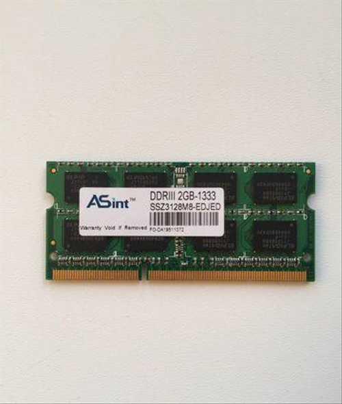 Оперативная память Asint DDR-3 2Gb SO-dimm