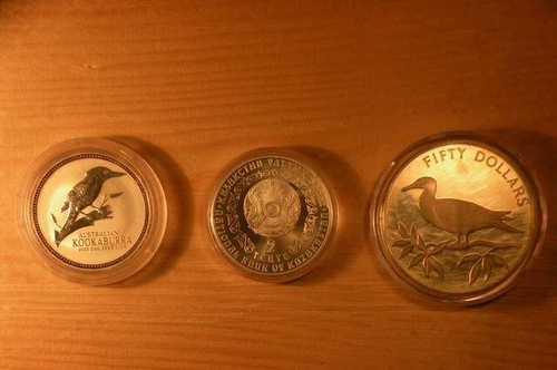 Монеты серебро 2 унции 4 унции