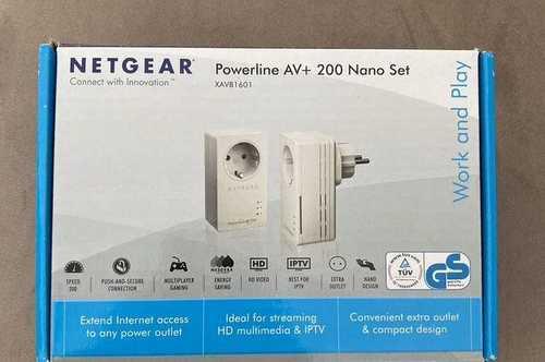 Комплект PLC адаптеров NetGear Powerline AV+ 200 N
