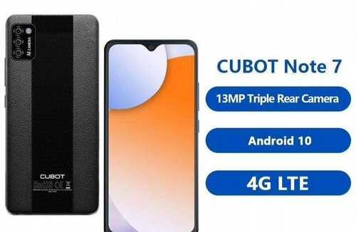 Новый смартфон Cubot Note 7 2/16Гб, 13/8Мп, Чёрный