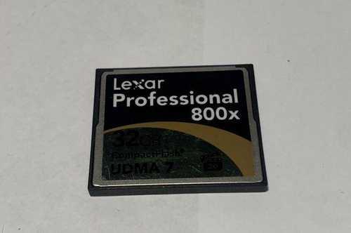 Карта памяти Lexar Professional 800x 32Gb