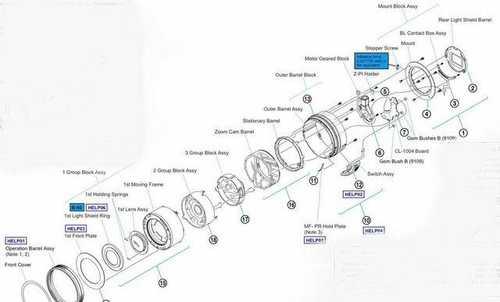 Запчасти объектива sony selp1650