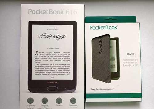Электронная книга PocketBook 616 + чехол. Новая
