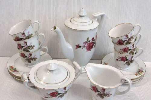 Винтажный фарфоровый кофейный сервиз, Китай, 1950е