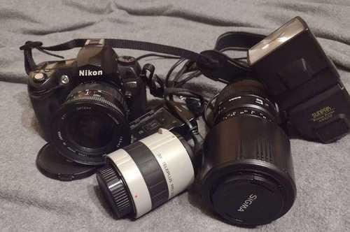 Nikon D70, объективы, вспышка, телеконвертер