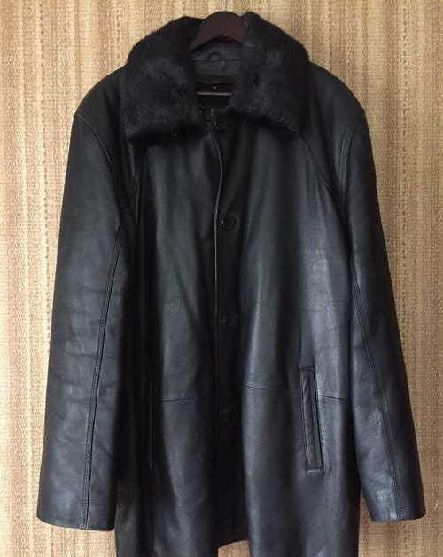 Куртка кожаная мужская зимняя р58