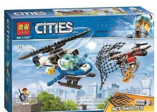 Лего cities "Воздушная полиция: погоня дронов"