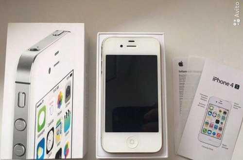 Телефон iPhone 4s 8Gb белый полный комплект