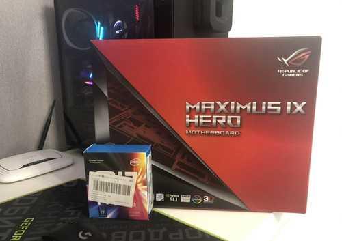 Процессор intel i7700k+asus rog maximums lX hero