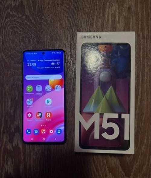 Samsung galaxy m51 White в отличном состоянии
