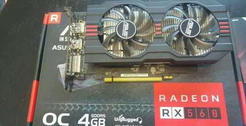 Видеокарта Asus RX560 4Gb на гарантии