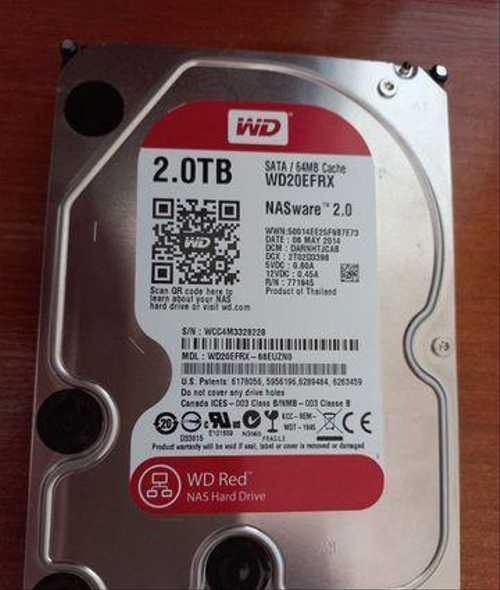 Жесткий диск Western Digital WD Red 2 тб WD20efrx