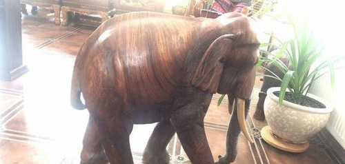 Слон из дерева напольный. Тайланд