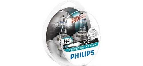Лампа "Philips" H4 60/55W + 130 "X-treme Vision"