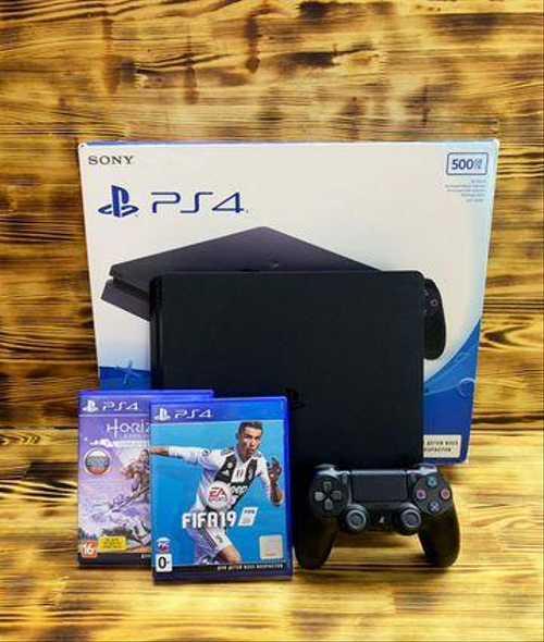 Sony PlayStation 4 Slim 500GB + Комплект + fifa19
