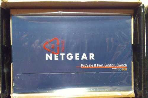 Коммутатор netgear GS108 prosafe 8