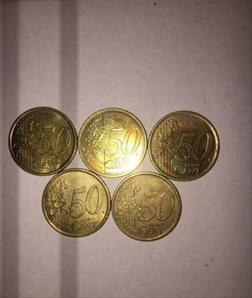 Монеты 50 euro cent