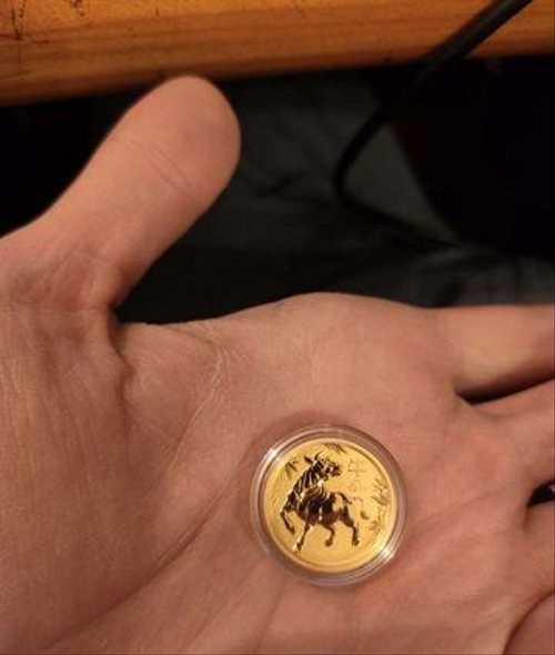 Лунар бык, 2021 золотая монета, Австралия
