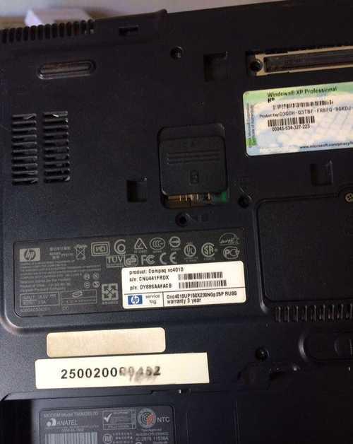 Hp compaq nc 4010 на запчасти
