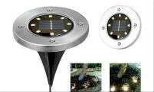 Фонари солнечные дисковые disk lights 4 шт