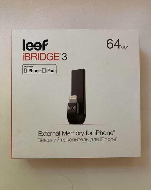 Продам плешку для Айфона. Leef ibridge 64 гб 3. Но