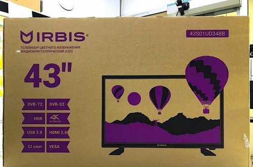 Телевизор Irbis 43" 4K новый
