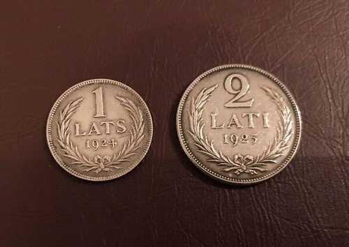 Монеты Латвии серебро