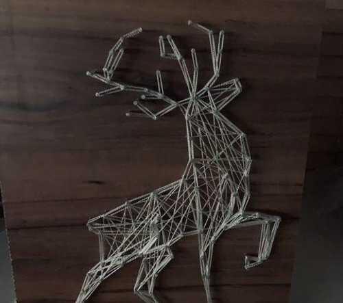 Картина «Олень» string art