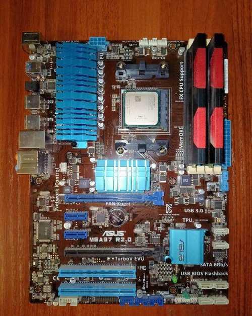 Комплект AMD FX-8350, Asus M5A97 R2.0, память 8 Гб