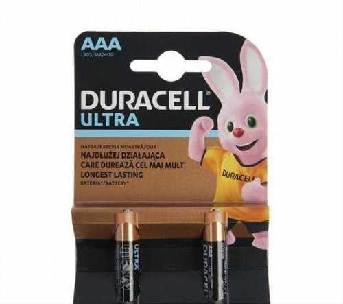Батарейка алкалиновая Duracell Ultra Power, AAA, LR03-2BL, 1.5В, 2 шт