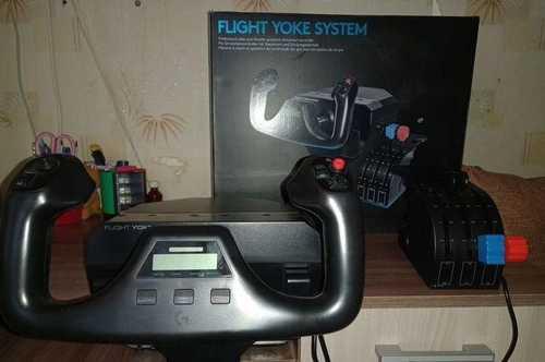 Штурвал Logitech Flight Yoke System авиасимулятор